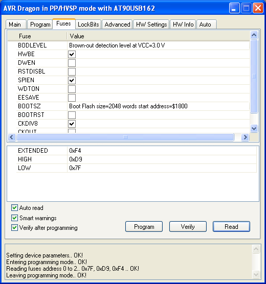 [at90usb162] wil geen programma's starten - Forum - Circuits Online