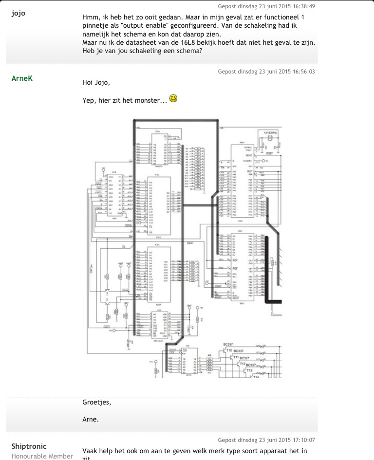 PAL16L8 uitlezen... - Forum - Circuits Online