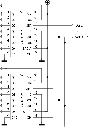 74HC595 en 74HC165 op zelfde poort picbasic - Forum - Circuits Online